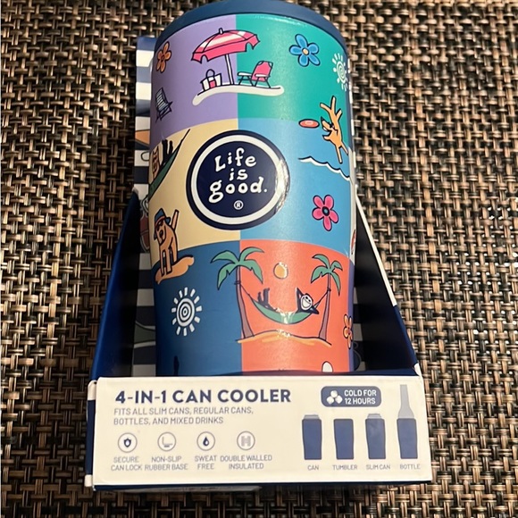 Life Is Good | Dining | Life Is Good 4 In Bottle Holder Cozy Metal ...
